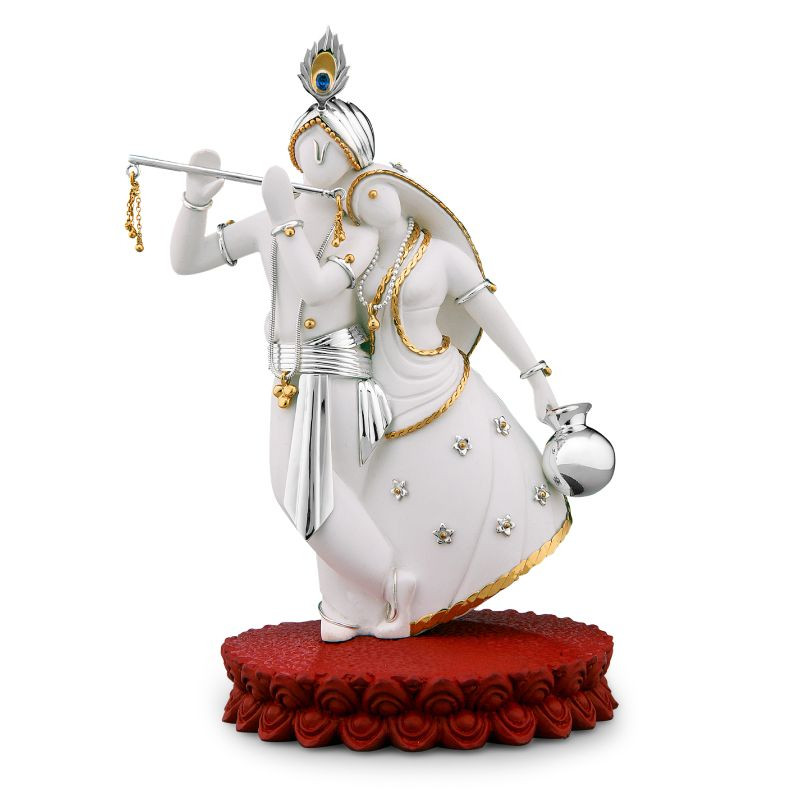 RADHA KRISHNA RASLILA (RESIN) - Radha Krishna - Divinity - Silver